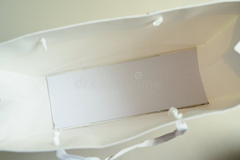 Inside of Paper Bag for Design Stock Image - Image of background, close ...