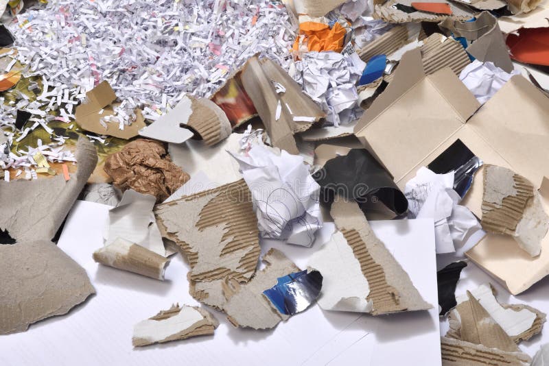 Inside of a Paper Recycling Container Stock Image - Image of material ...