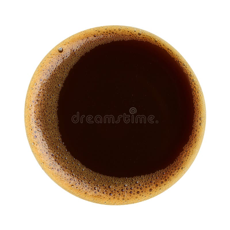 Coffee Americano Isolated on Black Background Stock Image - Image of ...