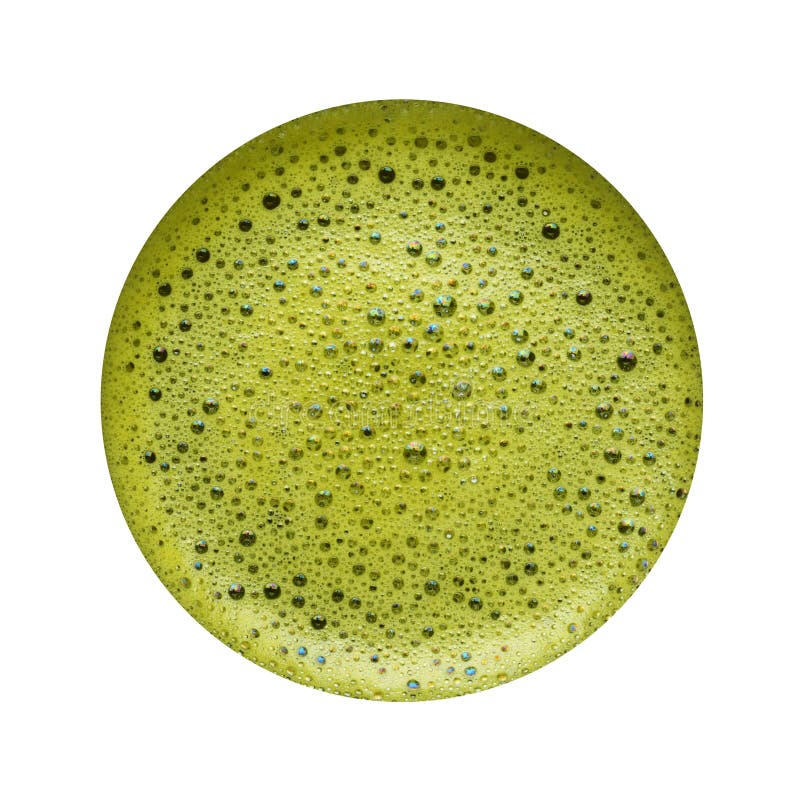 Matcha Green Tea Foam Isolated on White. Top View Stock Image - Image ...