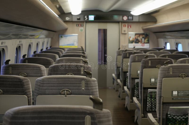 Inside the Passenger Compartment of a High-speed Train. Stock Photo ...