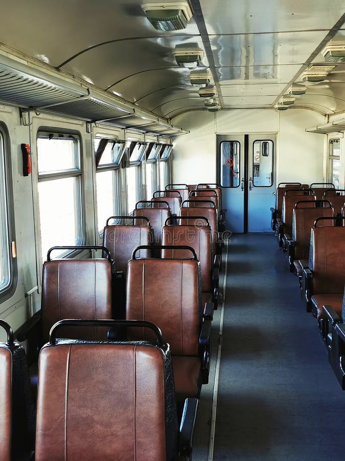 Inside The Wagon Train Germany, Dusseldorf. Empty Train Interior ...
