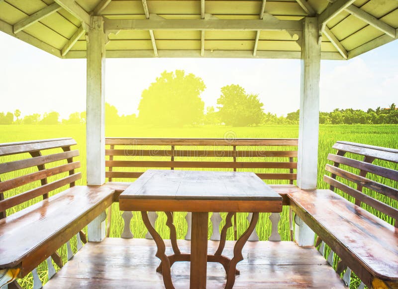 Inside of the pavilion stock image. Image of morning - 54004321