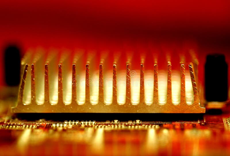 Inside the PC stock photo. Image of macro, golden, inside - 79195546