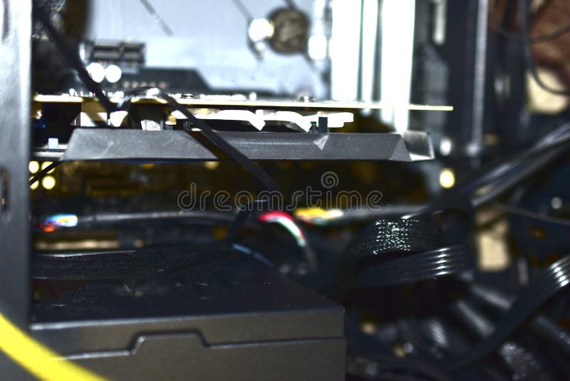 Inside a PC, Hard Drives, Leads and Compartments Stock Photo - Image of ...
