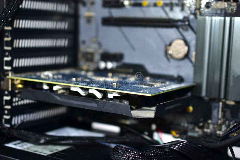 Inside a PC, Hard Drives, Leads and Compartments Stock Photo - Image of ...