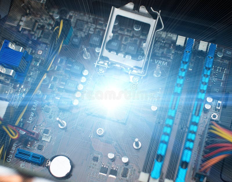 Inside of pc. stock image. Image of component, closeup - 71841279