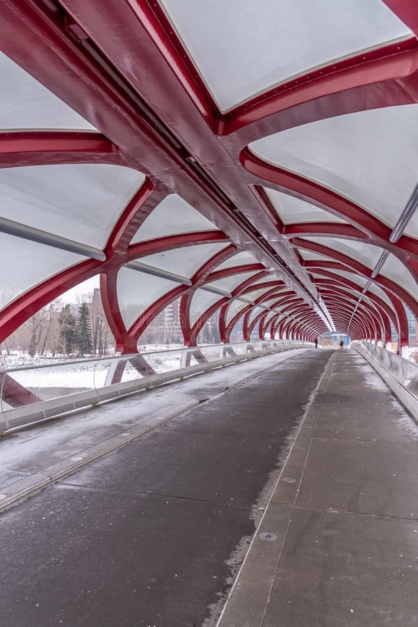 Pedestrian Bridge, Calgary, Alberta Editorial Stock Image - Image of ...