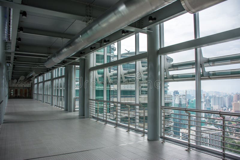 Inside Petronas Twin Towers Skybridge Stock Photo - Image of twin ...