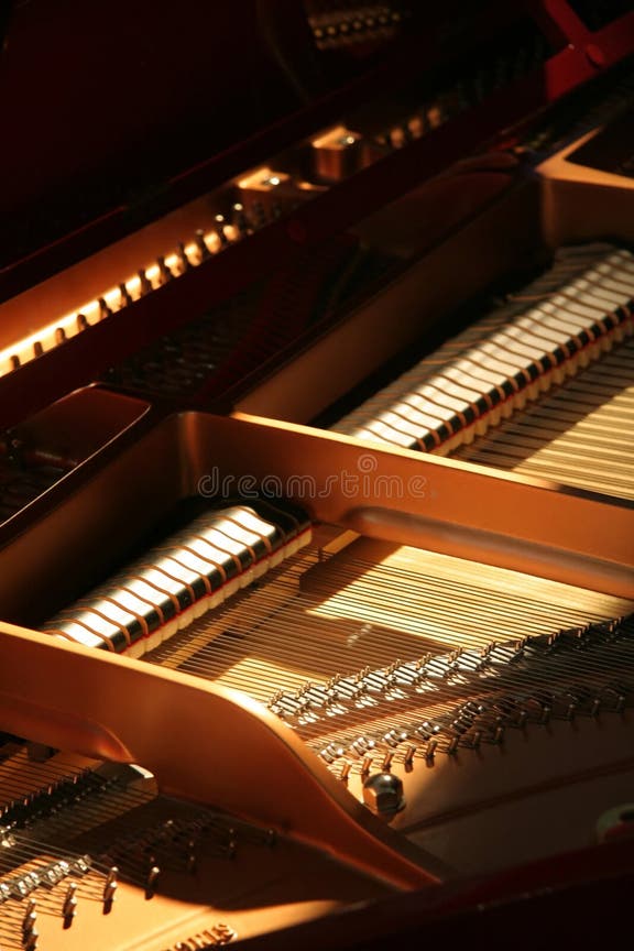 Inside piano stock image. Image of notes, wood, metal - 1368237