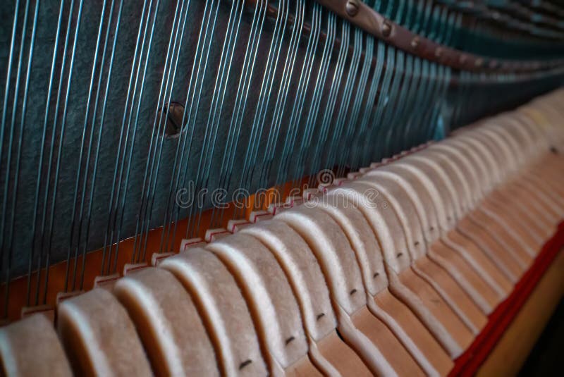 Inside the piano. stock image. Image of composition - 277342849