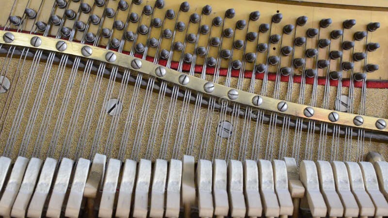 Hammer and String Inside Vintage Piano Stock Footage - Video of inside ...