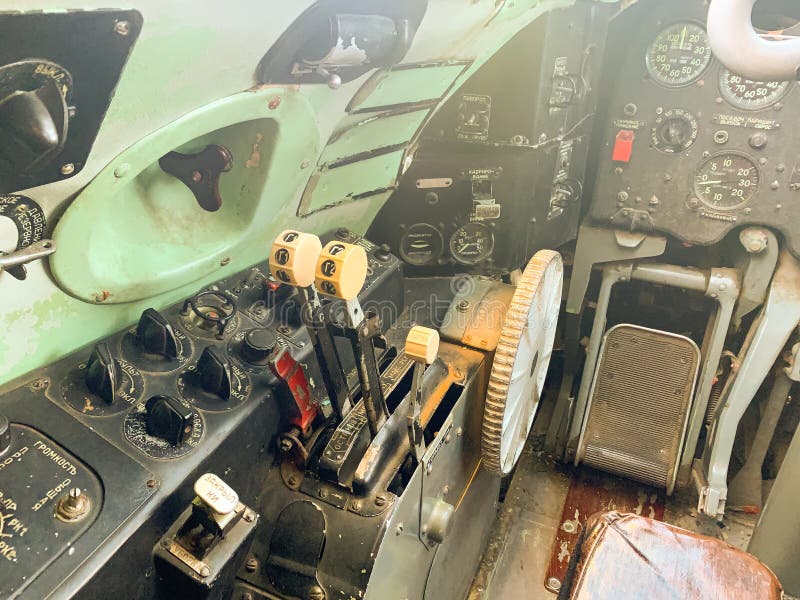 Inside pilot cabin stock photo. Image of technology - 236294812