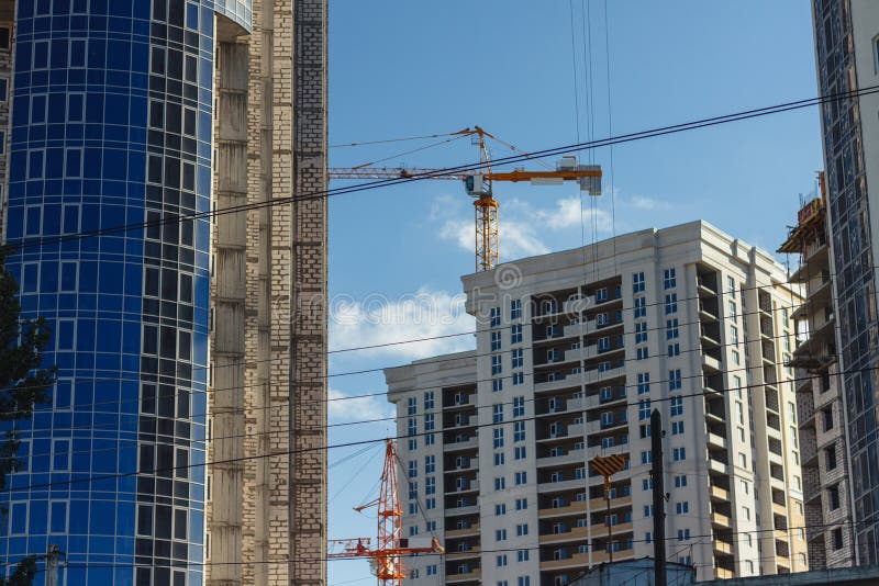 Inside Place for Many Tall Buildings Under Construction Stock Image ...