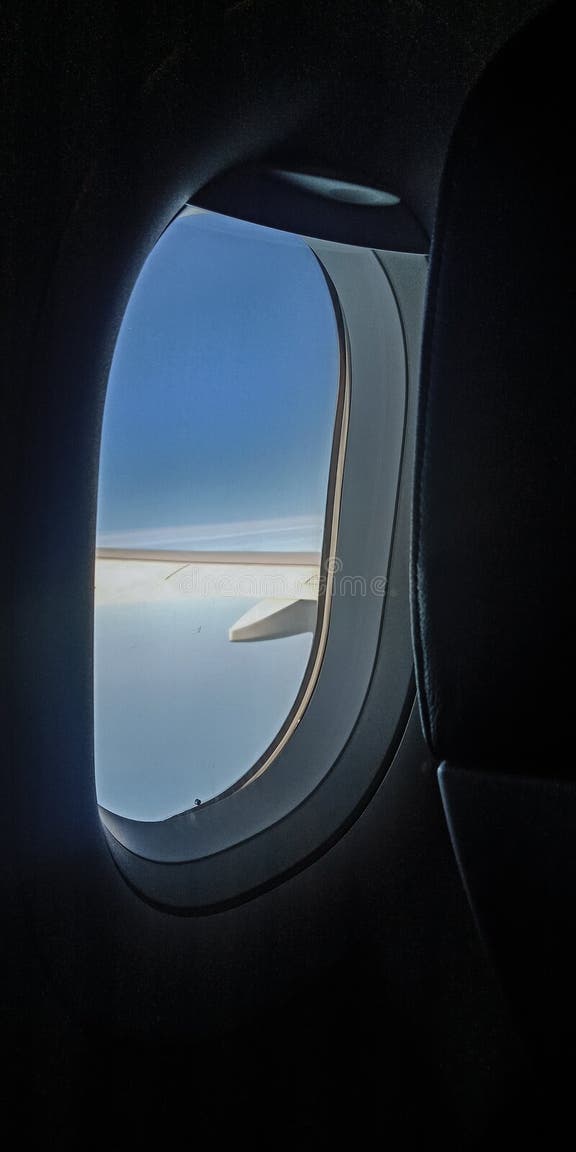 From the Inside of the Plane Blue Sky Stock Image - Image of inside ...