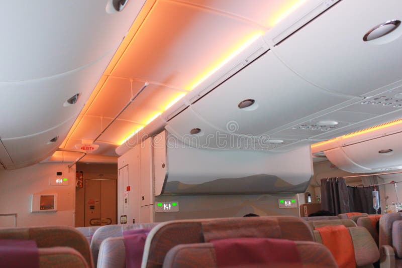Inside of Plane There are Various Warning Lights Stock Photo - Image of ...
