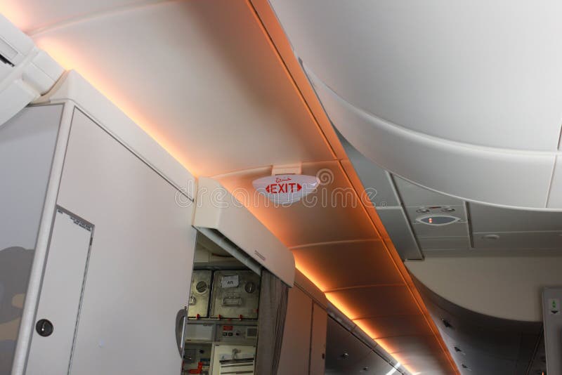 Inside of Plane There are Various Warning Lights Stock Image - Image of ...