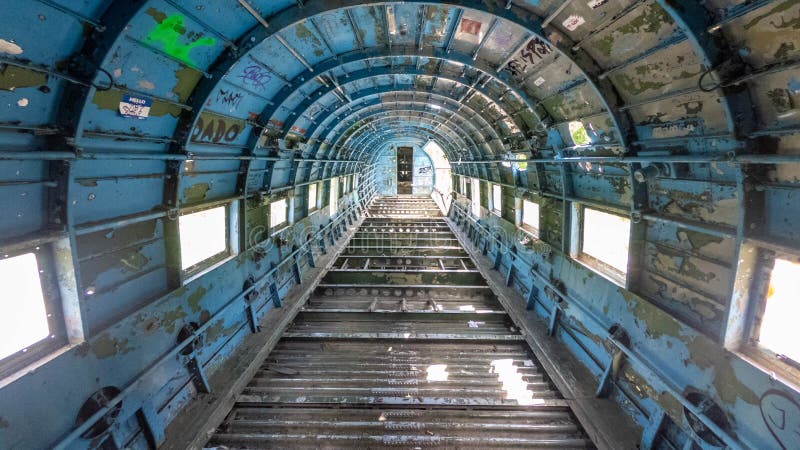 Inside of the Plane from Zeljava Airbase, Croatia Border with Bosnia ...