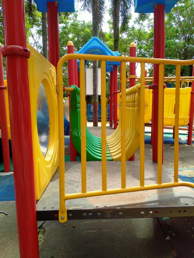 Inside the Playground in the City Park Lumajang, East Java, Indonesia ...