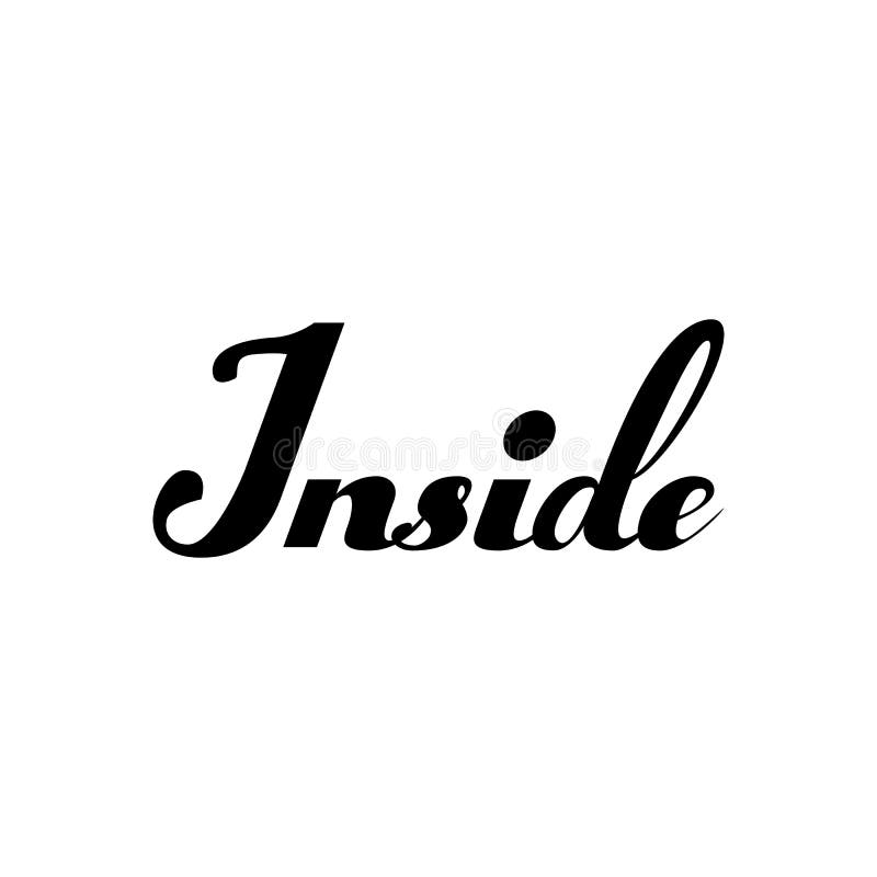 Inside Poster Logo Calligraphy Lettering Typograph Stock Vector ...