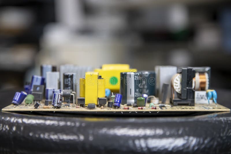 Inside of a Power Supply with All Its Components Stock Image - Image of ...