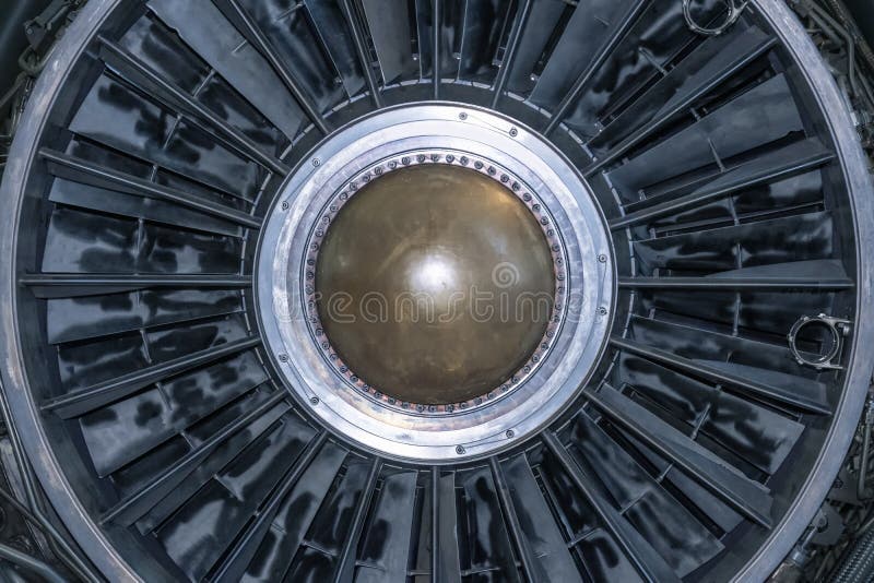 Close Up of a Powerful Jet Engine Stock Photo - Image of closeup, power ...