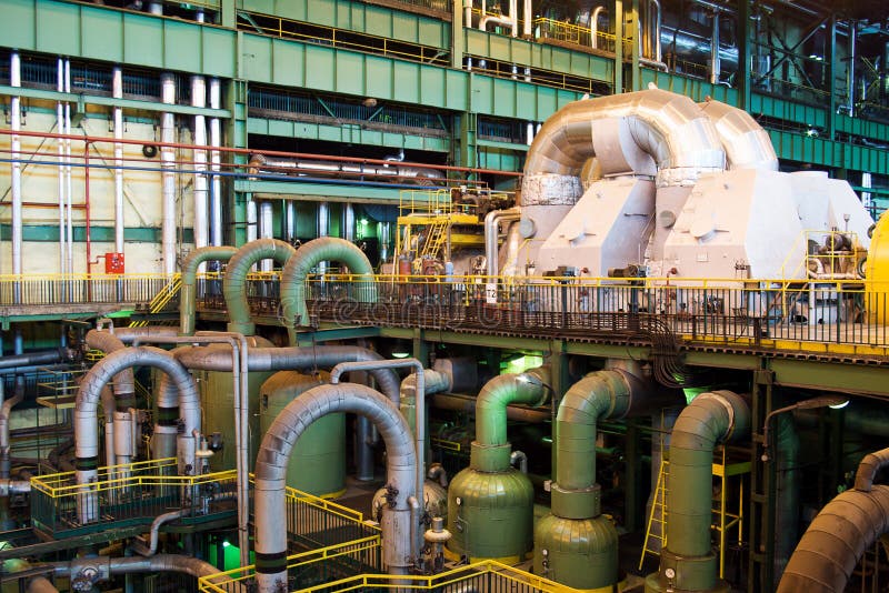 Steam Turbine from Generator Side Stock Photo - Image of shale ...