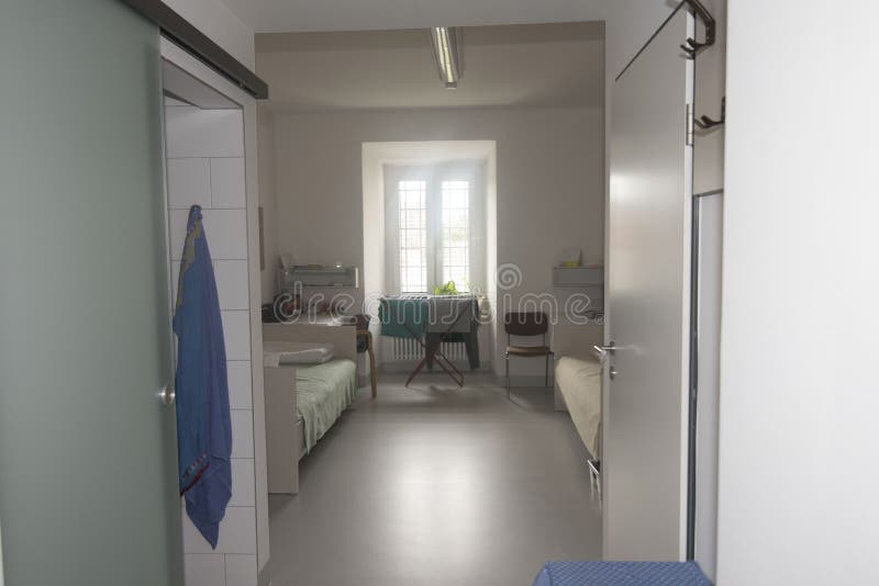 Inside a Prison Cell or Jail Cell Stock Photo - Image of intern ...