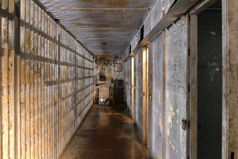 Inside of Prison Cells stock photo. Image of metal, concept - 77209834