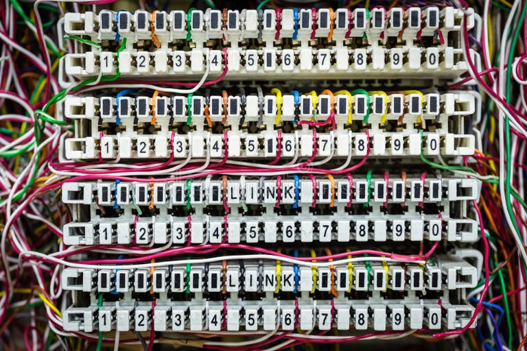 Inside Private Automatic Branch Exchange Telephone PABX System is Old ...