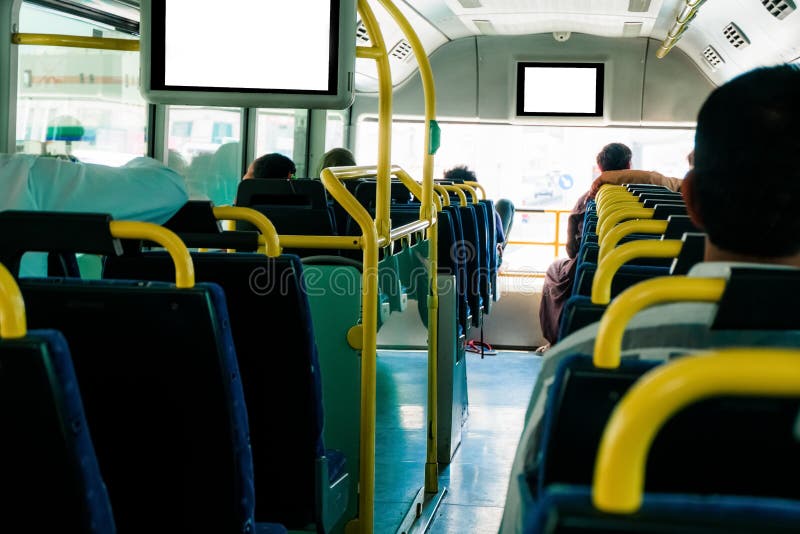 Inside of a public bus editorial photography. Image of mobility - 157523087