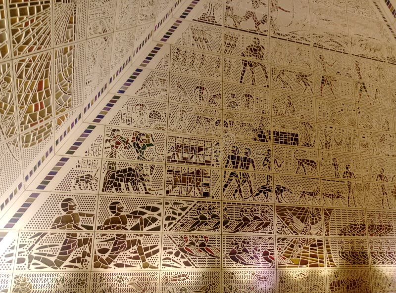 Inside a pyramid stock photo. Image of interiors, inside - 127630360