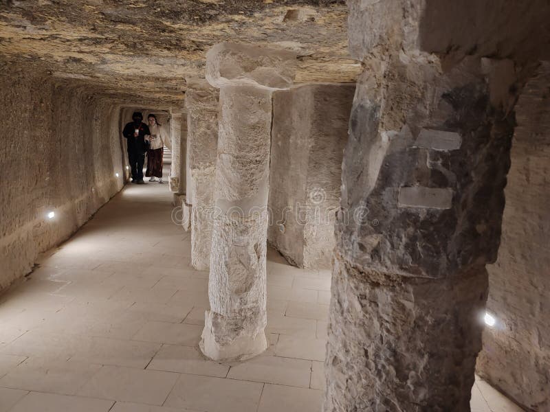 Inside Pyramid of Djosser stock image. Image of building - 376438853