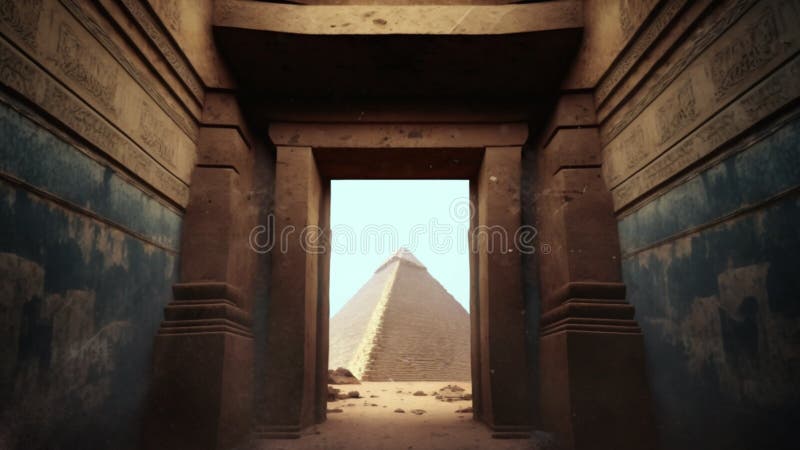 Inside a Pyramid in Giza Egypt Stock Video - Video of landmark, mystic ...