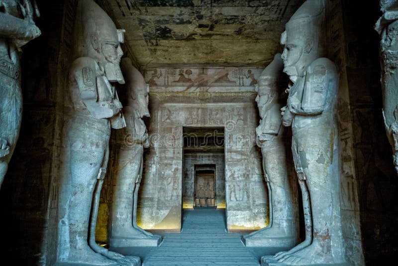 Inside of the Pyramids and Temples Around Cairo and Luxor in Egypt ...
