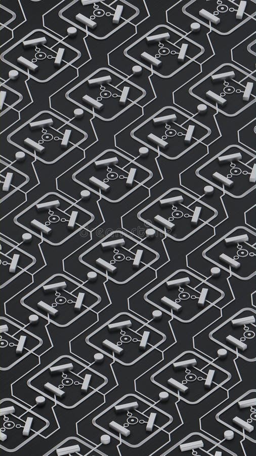 Inside Quantum Computer PCB, Macro, 3D Rendering, 16:9, Portrait ...