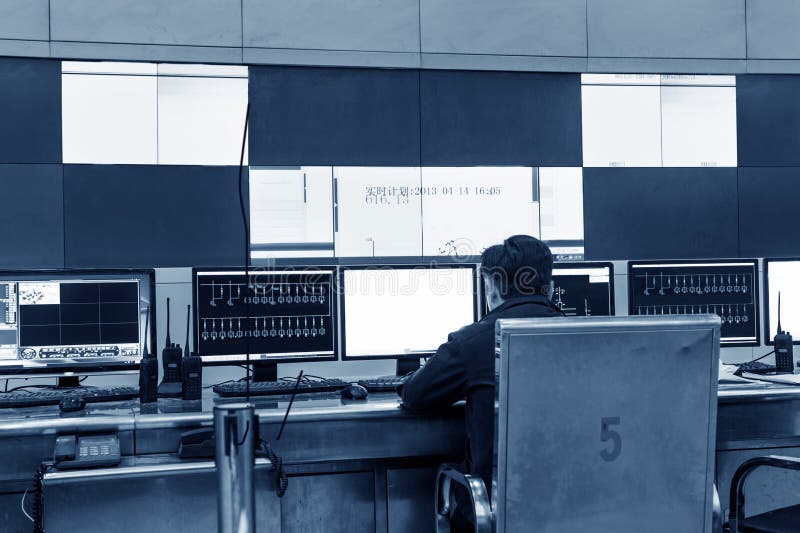 Inside the Railway Control Room Stock Photo - Image of office, room ...