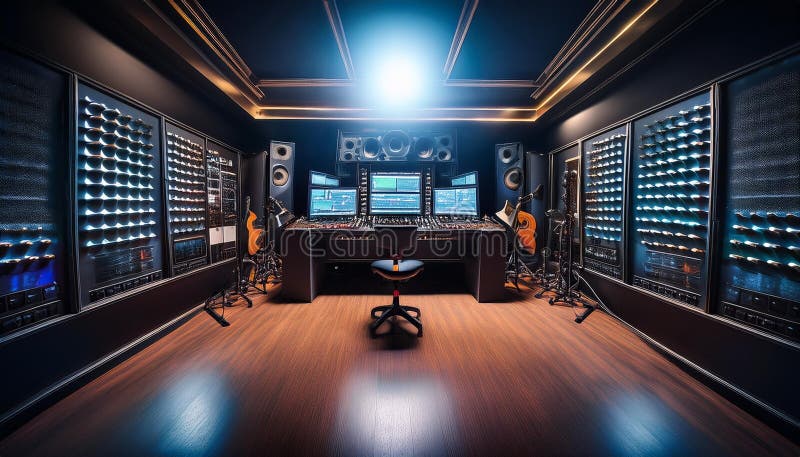 Inside a Recording Studio, AI Generated Stock Illustration ...