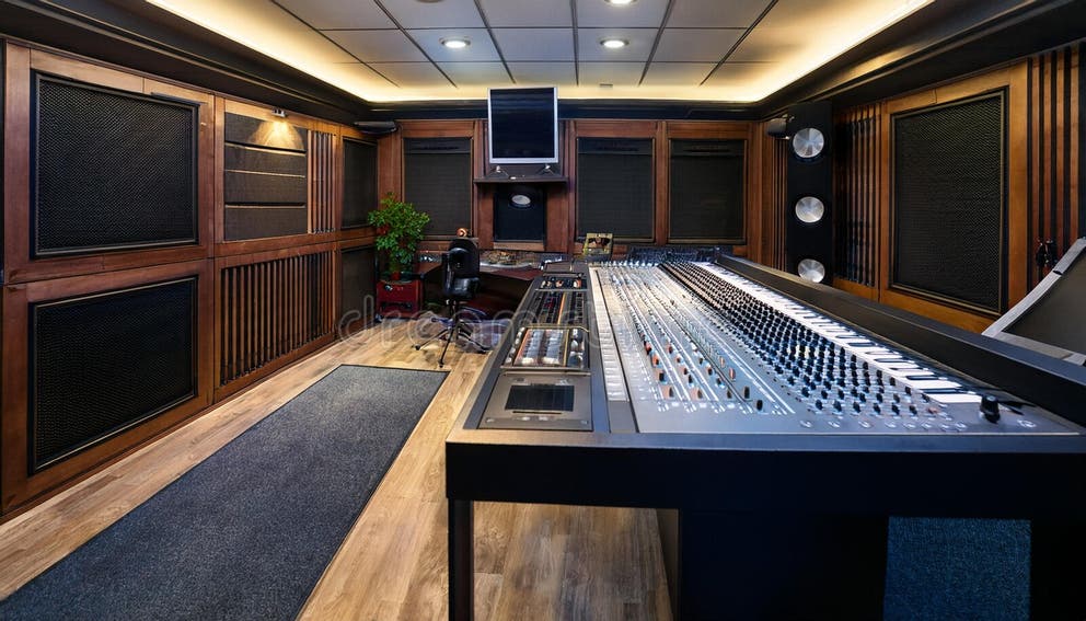 Inside a Recording Studio, AI Generated Stock Illustration ...