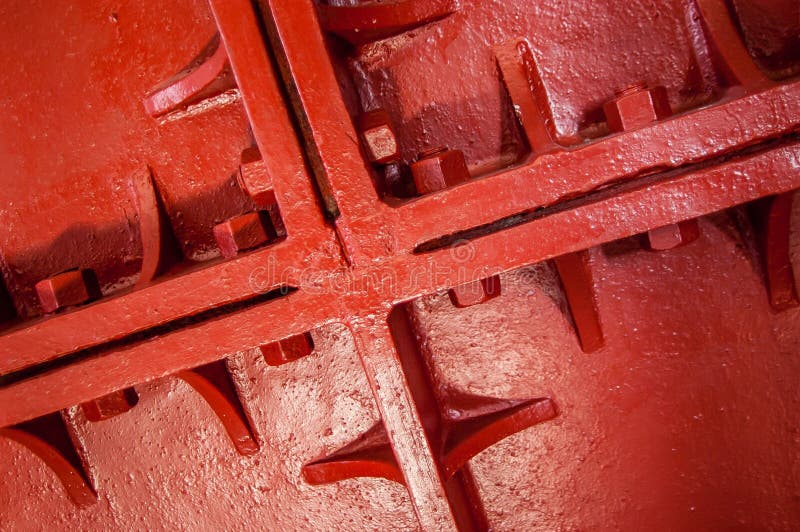 The Inside of a Red Cast Iron Lighthouse Stock Image - Image of ...