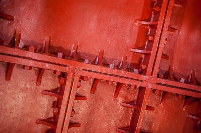 The Inside of a Red Cast Iron Lighthouse Stock Image - Image of ...