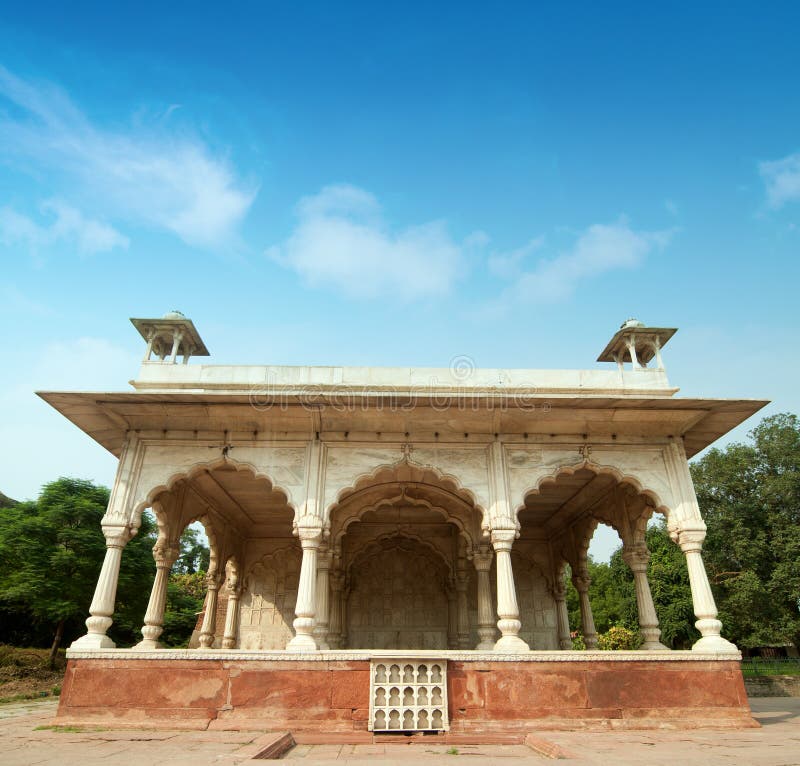 Marble Palace, Inside Of Famous Delhi Red Fort Stock Image - Image of ...