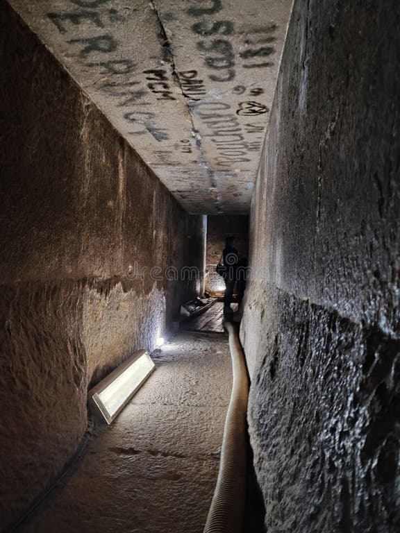 Inside the Red Pyramid editorial stock photo. Image of light - 376436348