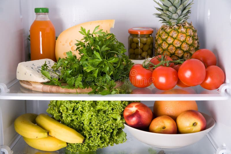 Inside the refrigerator stock image. Image of healthy - 2750743