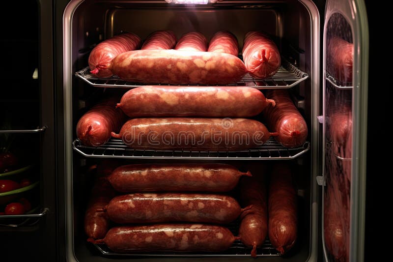 Inside of a Refrigerator Filled with Various Processed Meats on Several ...