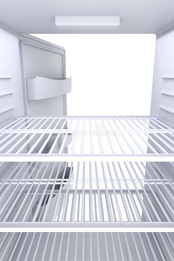 Empty fridge stock illustration. Illustration of cool - 31661623