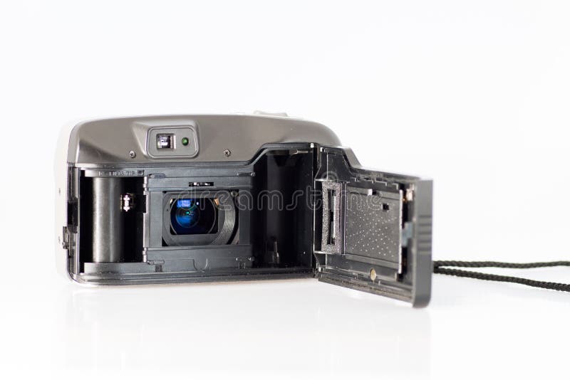35mm Camera with Film Door Open Stock Photo - Image of camera, open ...