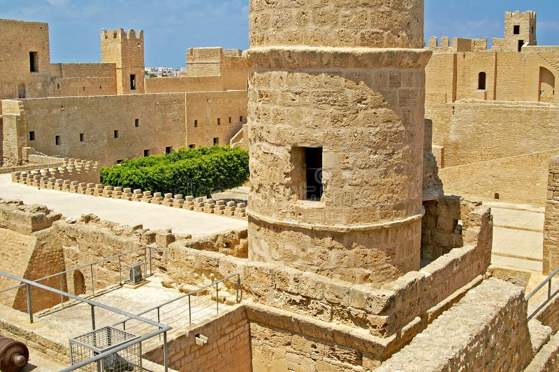 Inside Ribat, Monastir, Tunisia Stock Photo - Image of large, ancient ...