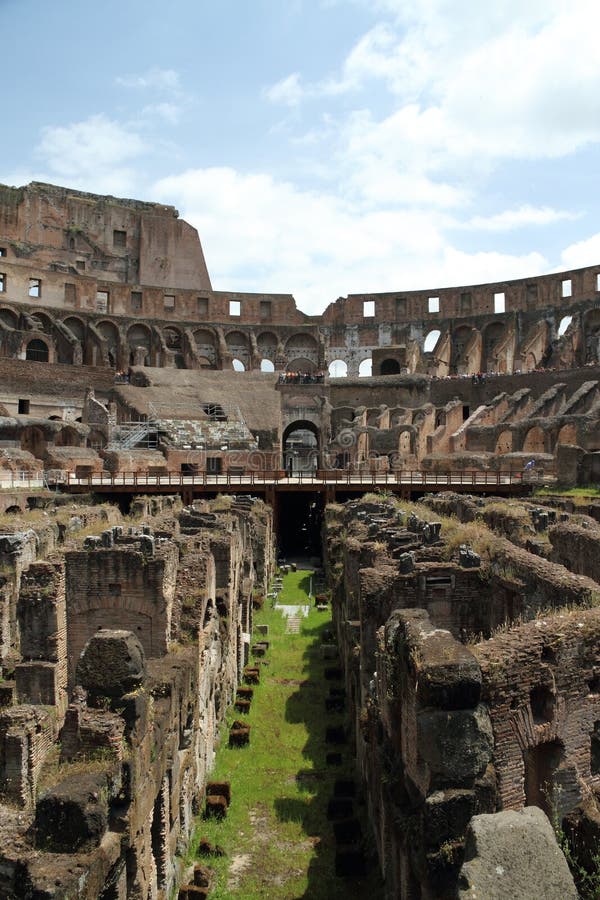 Inside the Roman Coliseum stock photo. Image of rome - 16234170