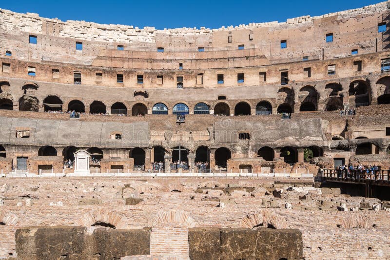 Inside of the Roman Colosseum in Rome, Italy. Editorial Image - Image ...